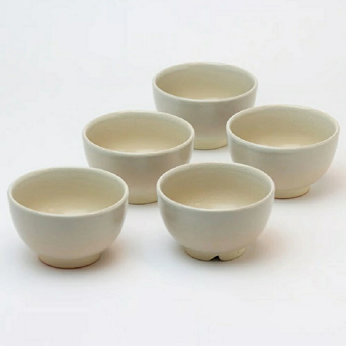 サイズ： 約φ8.0×H5.0cm（130ml）×5客 素材：陶器 生産地：日本（萩焼） 作家：椿秀窯 ■取り扱い 電子レンジは、温め程度なら使用可能です。 食洗機をご使用の際は、食器同士があたらないように入れてください。 （萩焼はとても柔...