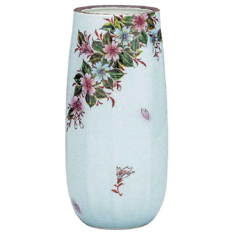 サイズ：径11.8 高25.5 (cm) 素材：磁器 生産地：日本 九谷焼の花瓶は、花瓶自体が華やか物も多く、シンプルな花を一輪挿すだけでも十分に映えます。 和室だけでなく洋室やモダンなインテリアにも調和し、部屋を華やかに演出してくれます。...
