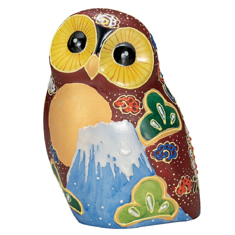 サイズ：幅9 奥行9 高12.5(cm) 素材：磁器 生産地：日本 ふくろうは、「福来郎（福が来る）」「不苦労（苦労しない）」などの語呂合わせから、「幸運や金運」「学業成就、家内安全」「商売繁盛」「魔除け」のお守りとしても人気があります。 ...