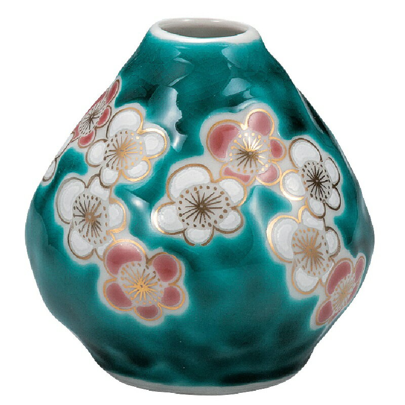 サイズ：径8 高8.5 (cm) 素材：磁器 生産地：日本 九谷焼の花瓶は、花瓶自体が華やか物も多く、シンプルな花を一輪挿すだけでも十分に映えます。 和室だけでなく洋室やモダンなインテリアにも調和し、部屋を華やかに演出してくれます。 観賞用...