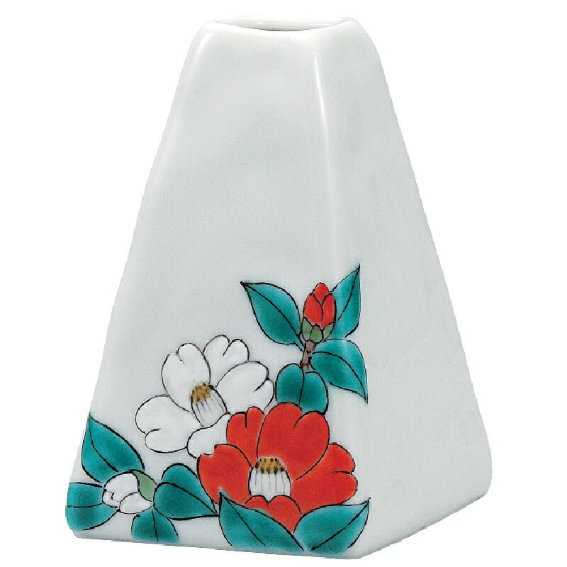 サイズ：辺6.2 高9.5 (cm) 素材：磁器 生産地：日本 九谷焼の花瓶は、花瓶自体が華やか物も多く、シンプルな花を一輪挿すだけでも十分に映えます。 和室だけでなく洋室やモダンなインテリアにも調和し、部屋を華やかに演出してくれます。 観...