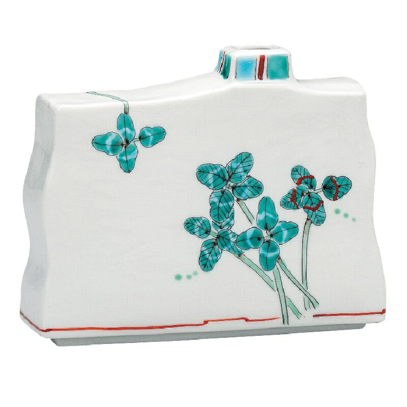 サイズ：縦5 横15.5 高12.5 (cm) 素材：磁器 生産地：日本 九谷焼の花瓶は、花瓶自体が華やか物も多く、シンプルな花を一輪挿すだけでも十分に映えます。 和室だけでなく洋室やモダンなインテリアにも調和し、部屋を華やかに演出してくれ...