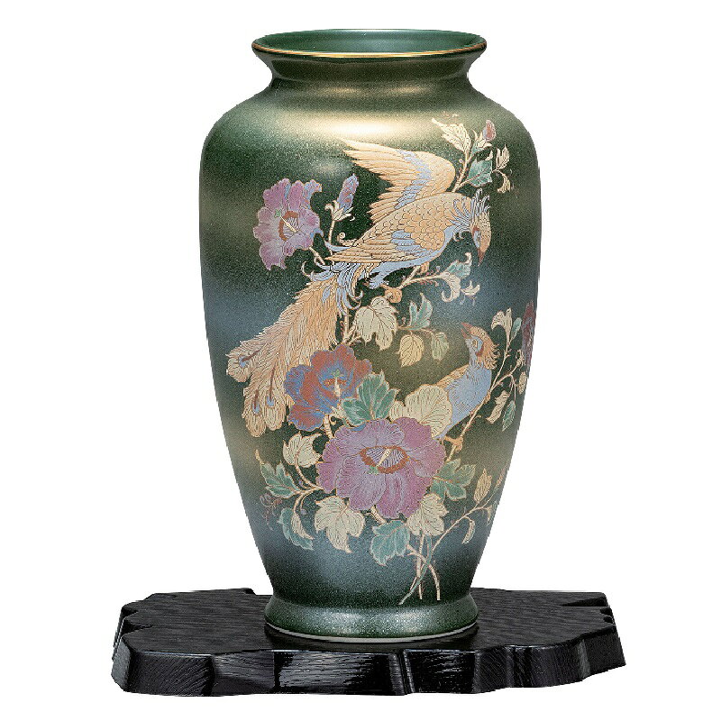 サイズ：径15 高24.5 (cm) 素材：磁器 生産地：日本 九谷焼の花瓶は、花瓶自体が華やか物も多く、シンプルな花を一輪挿すだけでも十分に映えます。 和室だけでなく洋室やモダンなインテリアにも調和し、部屋を華やかに演出してくれます。 観...