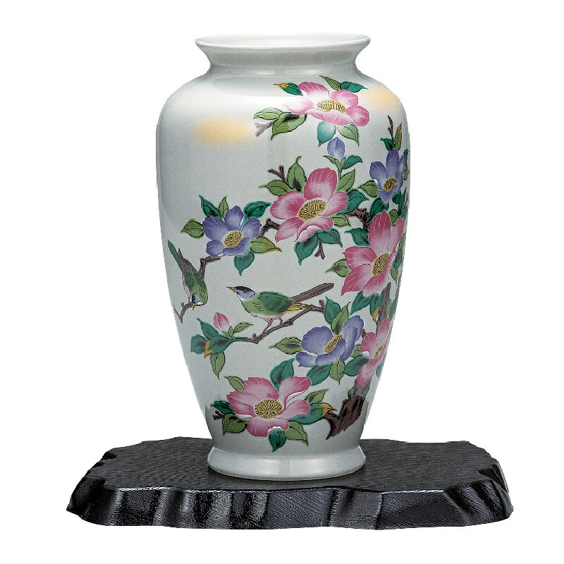 サイズ：径15 高24.5 (cm) 素材：磁器 生産地：日本 九谷焼の花瓶は、花瓶自体が華やか物も多く、シンプルな花を一輪挿すだけでも十分に映えます。 和室だけでなく洋室やモダンなインテリアにも調和し、部屋を華やかに演出してくれます。 観...