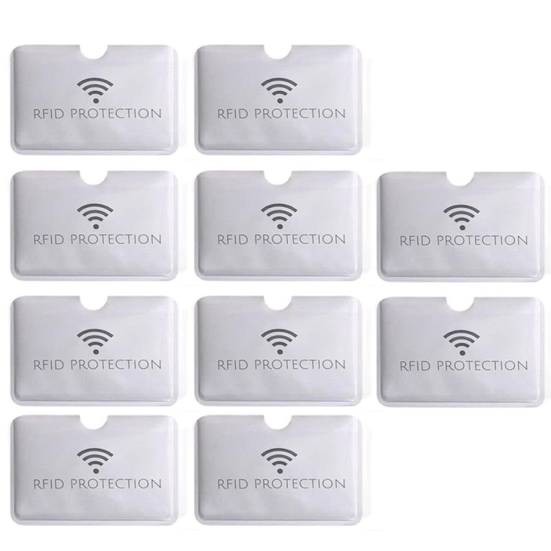 ICカード カードプロテクター カードケース 防磁ビニールカードケース RFIDプロテクション 防止 磁気シールド スキミング クレジットカード 干渉防止 カードデータ保護 グレーパッケージ内容5/10/20枚セット。サイズ9cm×6.3c...
