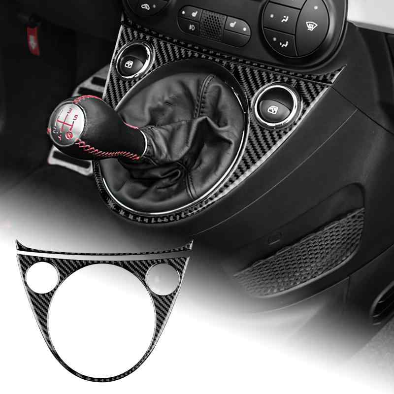 アバルト 595 Abarth 595 2016-2023 専用 アクセサリー カーボンファイバー 内装 カスタム パーツ ギアシフトノブパネルステッカー おしゃれ ドレスアップ 傷防止 インテリア 両面テープ付車種専用アバルト 595 A...