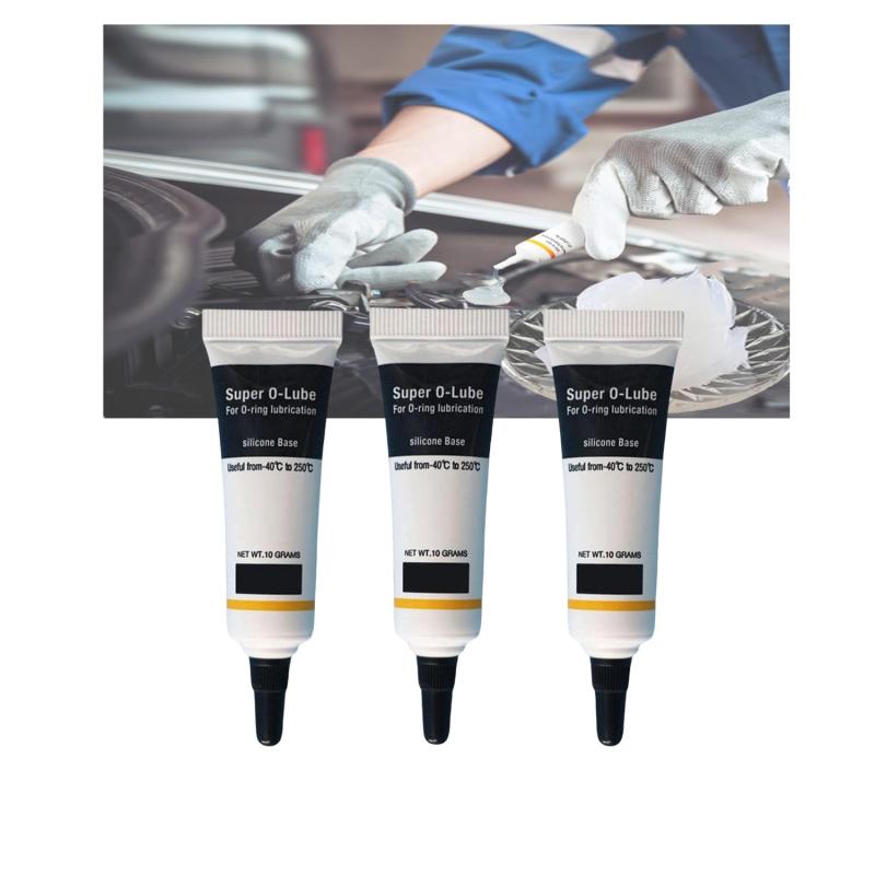 潤滑剤グリース（ボトル3本 ）Oリンググリス 防水シリコーン蛇口グリス防水 シリコングリース 食品グレード 潤滑剤グリース シリコーン蛇口グリース おもちゃや懐中電灯用防水食品グレー安全無臭このOリング用シリコングリースは食品グレードのシリ...
