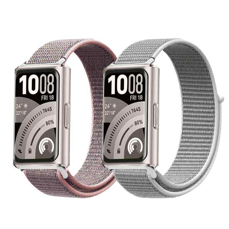 [] バンド uawei Band 8 対応 [2個セット] ナイロン製 替えベルト 編組ストラップ マジックテープ サイズ調節可能 通気 軽量 柔らかい メンズ＆レディース uawei Band 8 用 バンド…