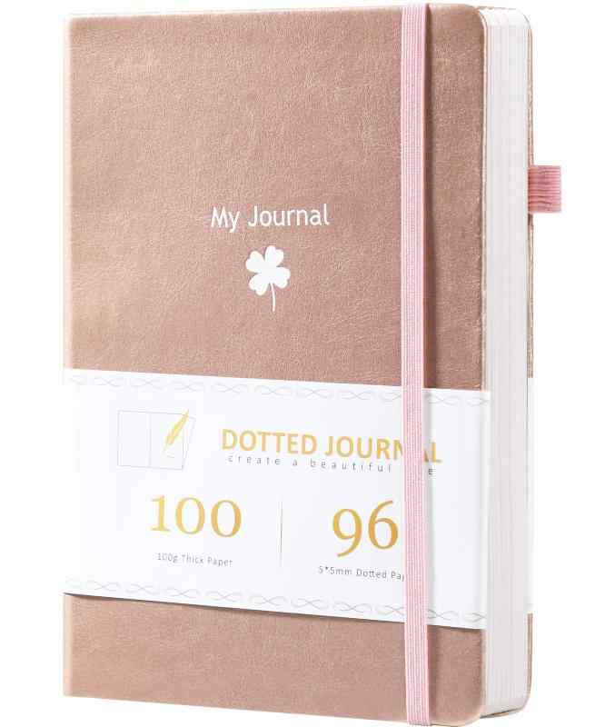 ノート A5 ハードカバー ゴムバンド付き ドット