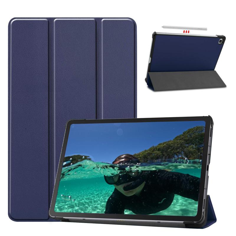 For Galaxy Tab S6 Lite(Wi-Fi) 10.4インチ 用のカバー スタンド機能付き 保護ケース 2023年発売SM-P613NZAAXJP 用のタブレット ケース カバー 軽量 薄型 レザー 三つ折スタンド オートスリ...
