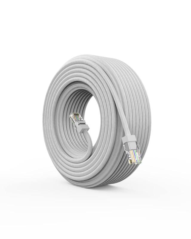 .VIEW LANケーブル イーサネットケーブル CAT5 e準拠 爪折れ防止 やわらか 高速1000MB/S CCTVケーブル耐久性、NVRシステム用、IPカメラ用 (30M)🍀規格：CAT5 e　30m*1　ホワイト&#...