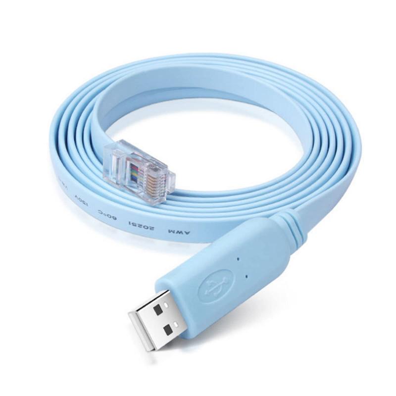 USB to RJ45 Cisco コンソールケーブル シリアルケーブル チップ付き1.8m/5.94ftWindows、MAC、Linuxの複数のシステムと互換性があります。USB-RS232シリアル-RJ45 CAT5コンソールアダプタ...
