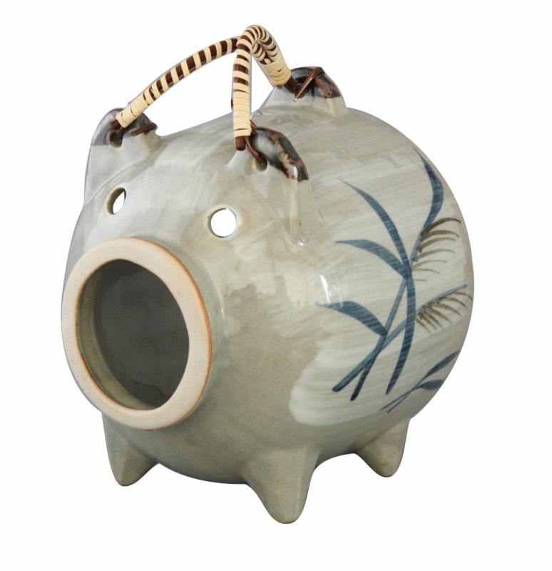 萬古焼 蚊取り線香 豚 蚊遣り器 日本製 IENSE_OLDER