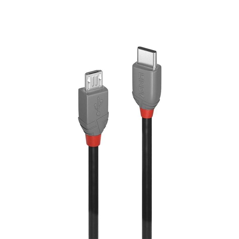 LINDY 0.5m ANTRA LINE USB2.0 Type-C to Micro-Bケーブル(型番:36890)Type-Cは上下対称とする端子形状ですので、上下どちらの向きでも差し込むことができます最新の USB Type-Cパソ...