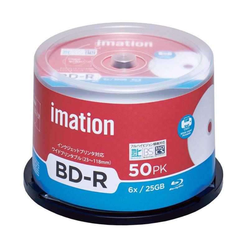 imation イメーション 1回録画用 ブルーレイディスク BD-R 25GB IM081 (片面1層/1-6倍速/50枚)RiTEKが自信を持ってお届けするimationブランド品種:1回録画用 BD-R(25GB) 　録画時間:地デジ...