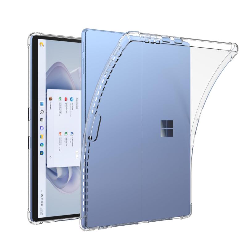 For Sface Pro 4/5/6/7ケース タブレットケース カバー13インチケースoozeeクリア 透明 四角耐衝撃 超薄型 落下防止 衝撃吸収 透明背面 TPU 薄型 スリム シリコン ソフト柔軟対応機種For Sface Pro...