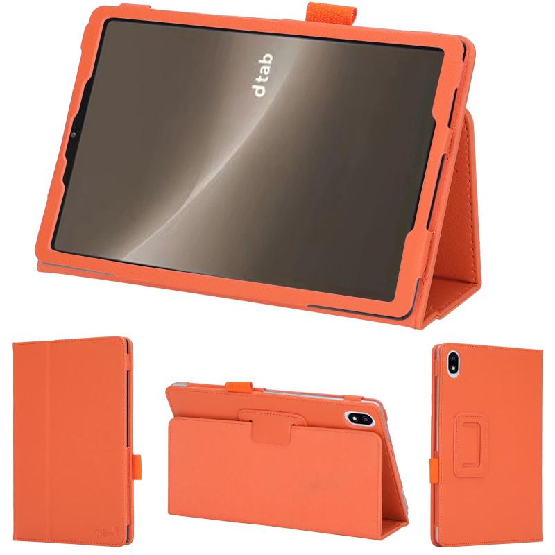 wisers docomo dtab Compact d-52C 専用タブレットケース 8.4インチ 対応 (タッチペン/保護フィルム 付き/スタンドタイプ) タブレットカバー 2023 新型