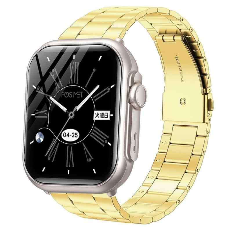 [] for スマートウォッチ バンド,ステンレス製 メタル ベルト 金属交換バンド 時計ストラップ 長さ調整器具付き 対応 P1 1.85インチ スマートウォッチ 対応機種： P1 1.85インチ スマートウォッチ高品質なステンレス素材耐...