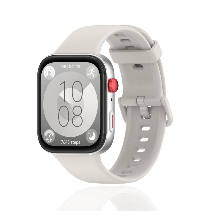 For UAWEI Watch Fit 4 Pro/Fit 4 / Fit3 交換ベルト バンド 替えベルト シリコン製 スポーツバンド 防水 通気性 ソフト スマートウォッチベルト シンプル 取付簡単 軽量 耐久性 調整可能 男女兼用