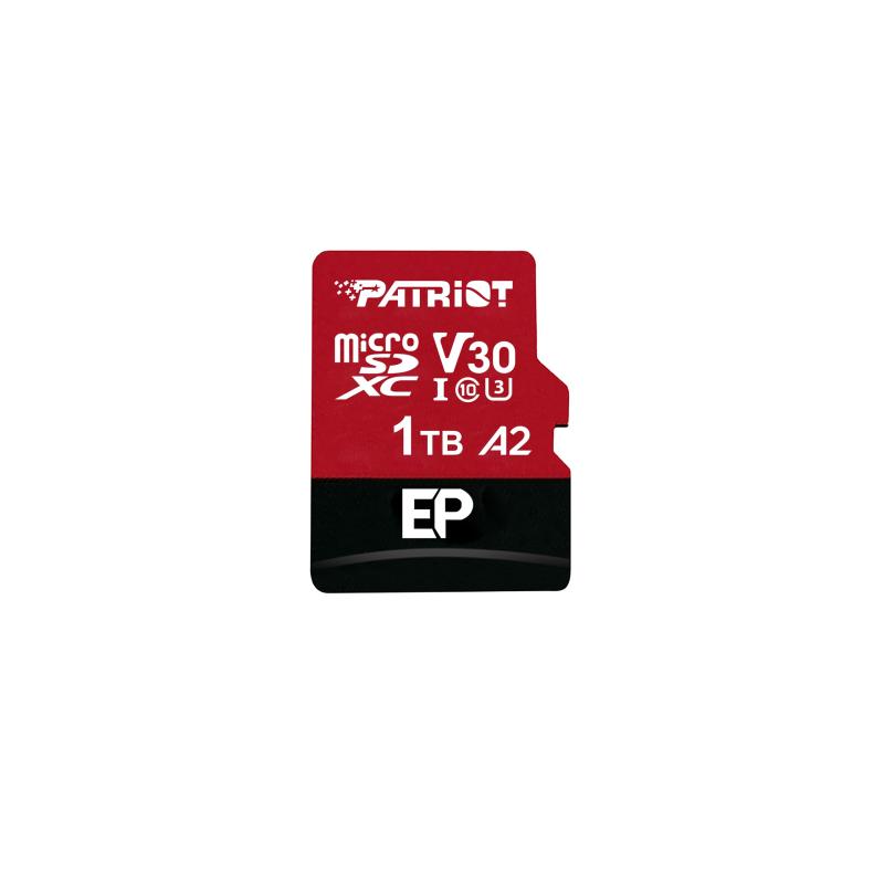 Patriot EP Series Micro SDXC V30 A2 US-I U3 4K UD Memory CardRead speed up to 90MB/s; Write speed up to 80MB/s4K Video r...