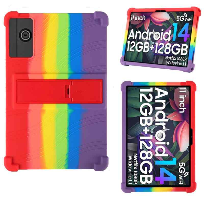 A6 D/ A6 11インチタブレット対応の保護ケース TPU シリコンカバー 落下防止 防汚 防塵 防振 カバー 超薄型 軽量TPUケース対応機種： A6 D/ A6 11インチソフトなTPU素材、シンプルな保護ケース。背面スタンド部分は...