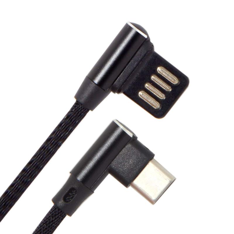 Micro USB 2.0 USB-C 3.1 Type-Cから左右角90度USB 2.0データケーブル、スリーブ付き、タブレットPC用15 cmアングルタイプ ポート周りにスペースが限られている場合でも、メスポートに接続できます。スケーラ...