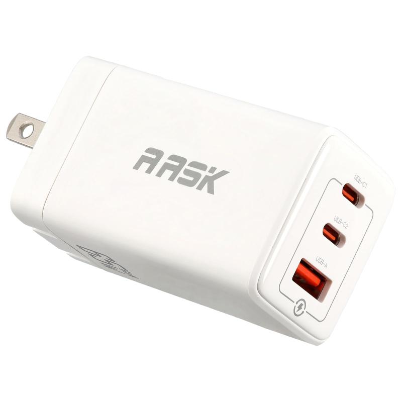 6 充電器 Type-C/超ミニ/超軽量/三台同時充電/USB-C/安全/低温/急速/折り畳み式 GaNV/3ポート/携帯充電器/スマホ/出張・旅行/PD3.0/QC3.0/PPS/S規格/PSE認証済/MacBook/タブレット/ノートパ...