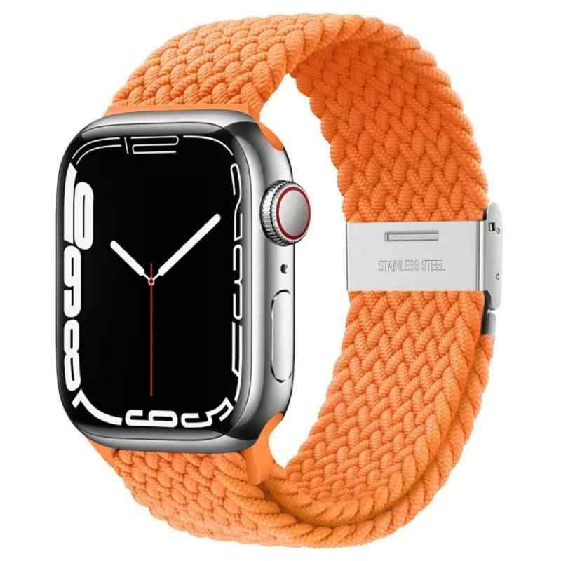 [] 新版 Watch バンド アップルウォッチ バンド スポーツバンド ナイロン Series 8 7 6 SE 5 4 3 2 1 編み込み 伸縮バンド サイズ調整可能 全機種対応 45mm 44mm 42mm 41mm 40mm 38...