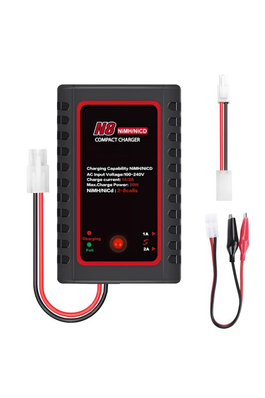 ニッケル水素バッテリー 充電器 サバゲー RCカー 2S - 8S (2.4-9.6V)サバイバルゲームやラジオコントロールカーなどでニッケル水素バッテリーを初めて使用する場合にお勧めです。2～8セルのニッケル水素バッテリー、ニッカドバッテ...