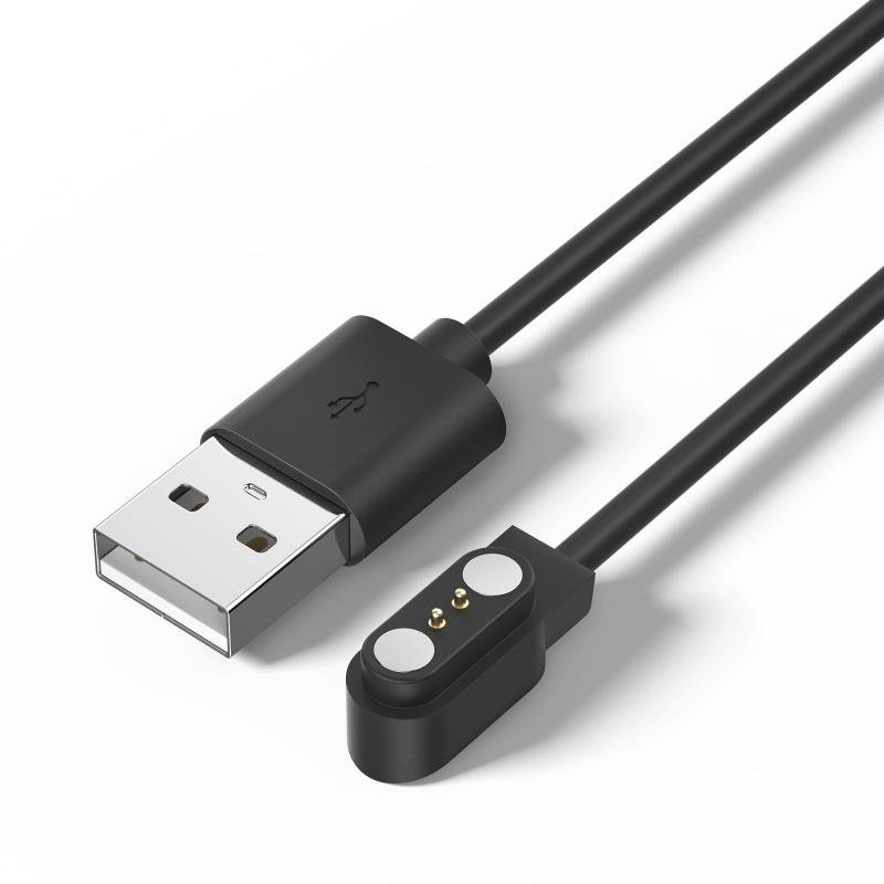 スマートウォッチ充電器 2 ピン距離 2.84 mm USB磁気充電ケーブル 1M Letsfit Willful YAMAY VeryFitPro SW021 SW023 SW025 ID205L ID205U ID205S ID206 ...
