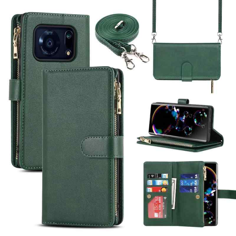 DKLLwallet leather case for AQUOS R6スタンド機能：スタンド機能が付いて、横向いて斜めに立てて、お好きな角度に調整することができ、映画や読書を楽しむ際に両手を開放され、とてもの便利さを持ちます。内蔵マグネッ...