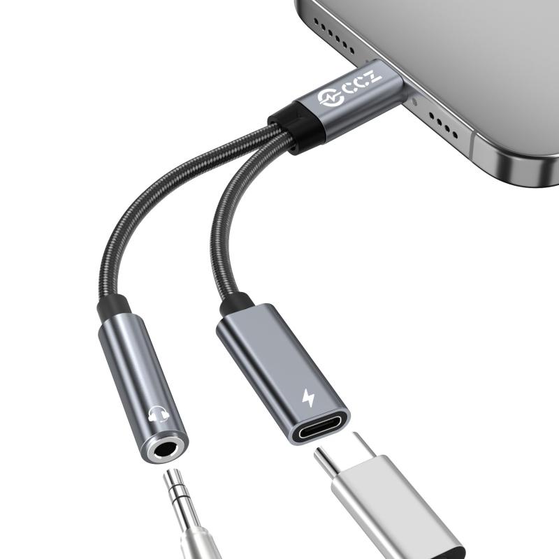 CA01&amp;4イヤホンジャック 変換 タイプc イヤホン タイプc 変換 二股ケーブル