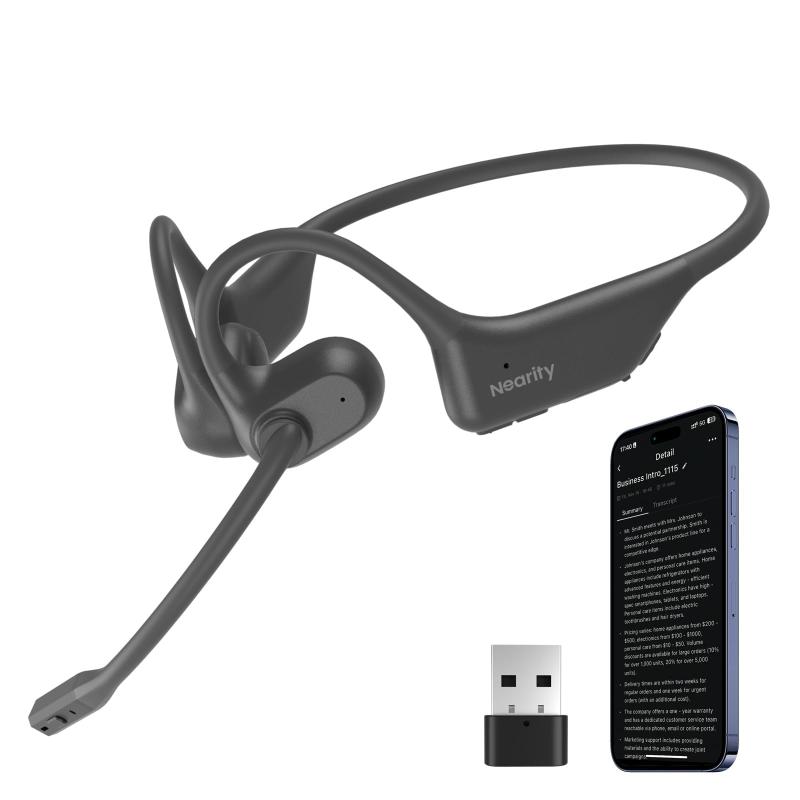 Nearity オープンイヤホン ブラック MemPod Pro 2S-P