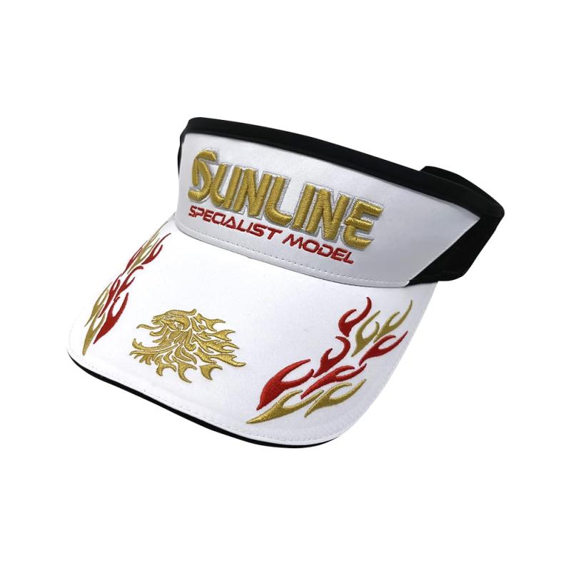 サンライン(SLINE) サンバイザー -3730 ホワイト/ゴールドサイズ:フリーカラー:ホワイト/パープル素材:本体 ポリエステル 100%/つばサンド・つば裏 綿 100%搭載機能:ツバ裏ブラック仕様 , サイズ調整(マジックテープ)...