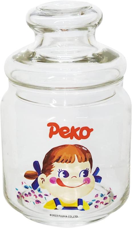 不二家 ペコちゃん peko ガラス キャンディー ポット 保存容器 キャニスター