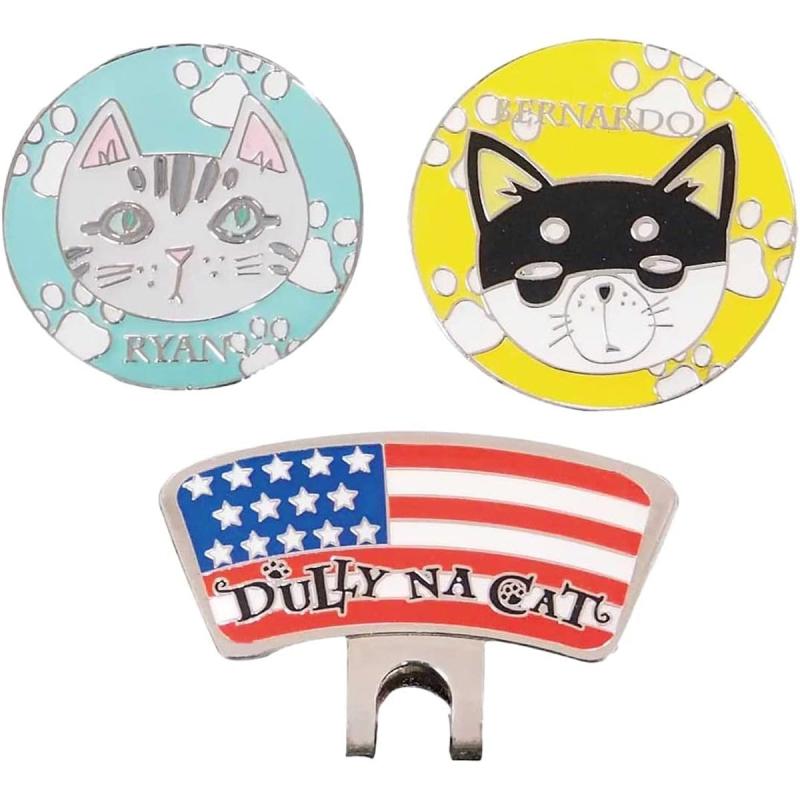 DLY CAT ダリーナキャット ハットクリップ マーカー素　材：台座（鉄）、マーカー（鉄）サイズ：マーカー 直径 約2.3cm、台座 横幅 約4.5cm