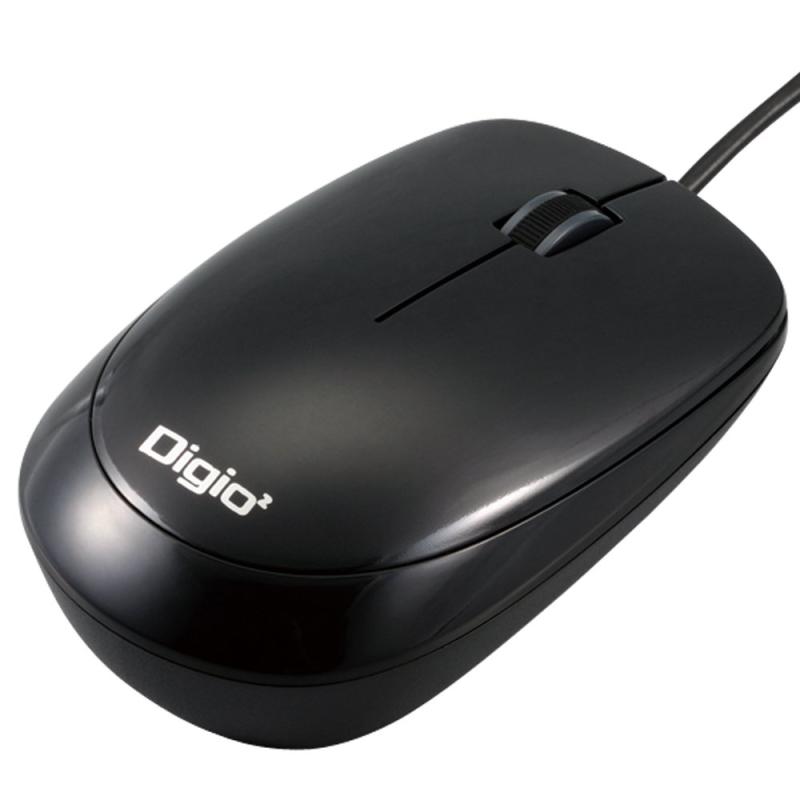Digio2 簡単・楽々 光学式3ボタンマウス ブラック