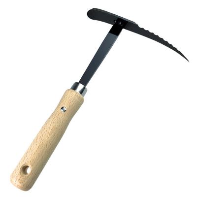 商品説明 草の根元に尖りを差し込み手元に起こすと、簡単に根から草が抜けます。また、横面のギザ刃で地面に這って生える雑草の草カキなどポイントの除草から面の除草までこれ1本でできるT型の草取り鎌です。 名称 T型 草取り鎌 素材 刃：刃物鋼（焼...