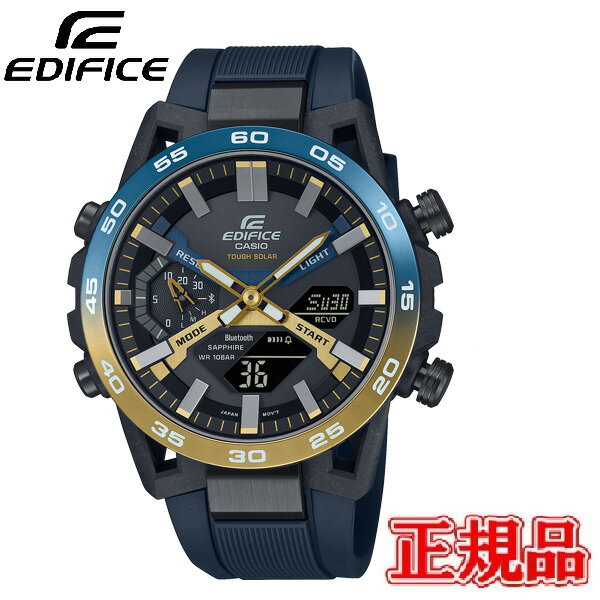 ≪CASIO カシオ EDIFICE≫ 夜のドライブのシーンをイメージしてデザインしたカラーテーマモデルです。 上半分の深いブルーから下に向かってゴールドにグラデーションをかけています。これにより夜空とその下のハイウェイのライトを表現。夜空...