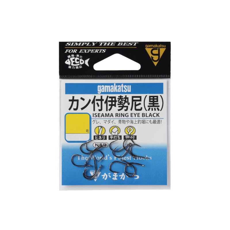 商品説明軸が太くてしっかりとしていて、磯釣り、大物釣りの定番の鈎「伊勢尼」の手軽に簡単に鈎結びができる「管付」タイプです。鈎先は鋭く少し内向きで外れにくくなっています。グレ、マダイ釣りに、また大物が釣れる「海上釣堀」に最適です。Gamaka...