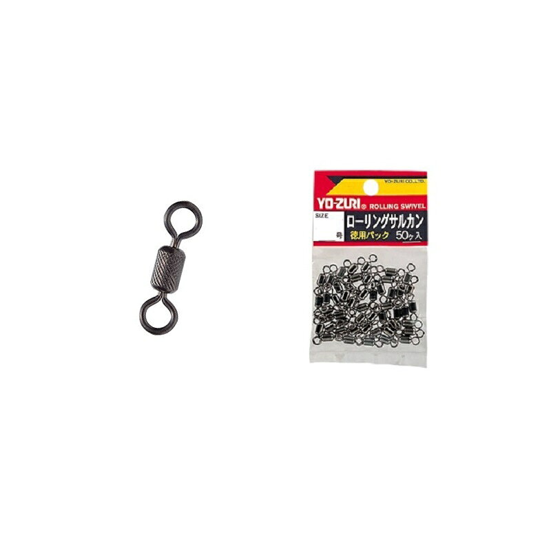 商品説明DUEL Rolling Swivelデュエル　ローリングサルカン徳用 黒●品番：J1024●サイズ(号)：8●引張強度(kg)：18●入り数(1袋)：50詳細はこちら