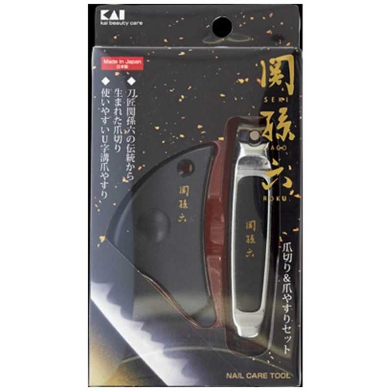【商品解説】刀匠関孫六の伝統から生まれたツメキリと、手に馴染み使いやすいU字溝のツメヤスリのセットです。【スペック】●型式：（HC3503）●JANコード：4901601286250ブランド名：関孫六本体サイズ：150×80×20mm種類：...