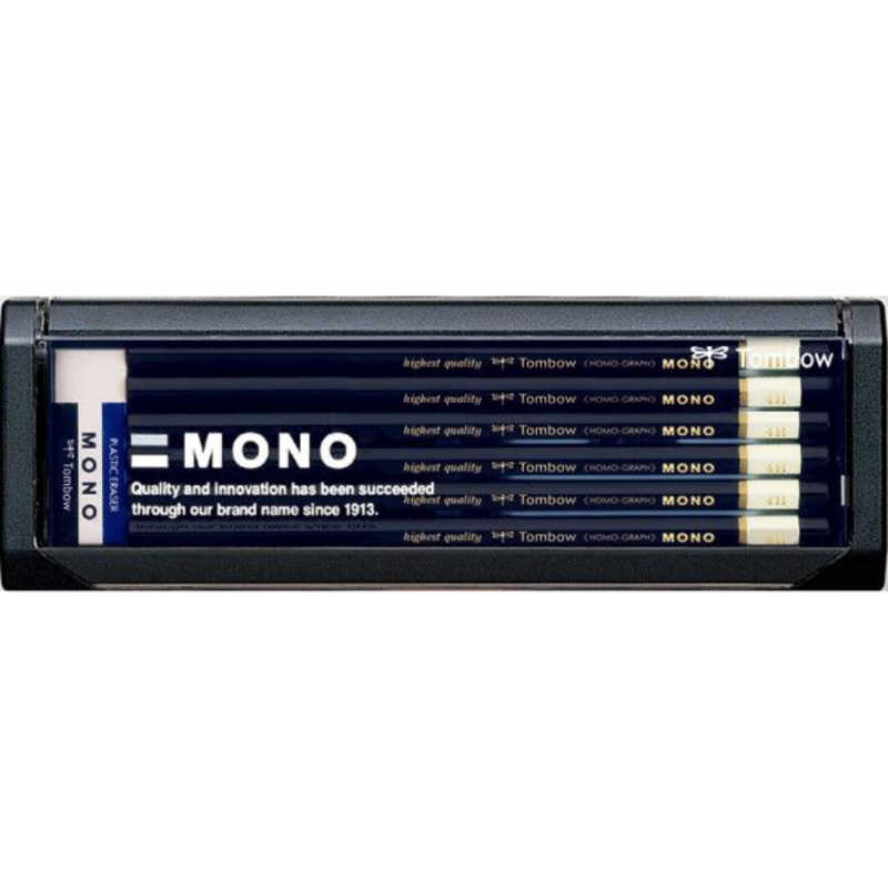【商品解説】●MONOシリーズのハイスタンダード。トンボの超微粒子化技術の結晶です。●高級鉛筆6角軸2B消しゴム付ケース・スチロール●製図，デッサン用【スペック】●型式：MONO-4H（MONO4H）●JANコード：490199100026...