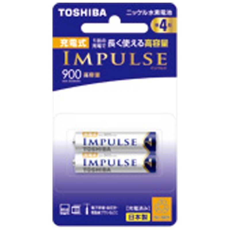【商品解説】「充電式IMPULSE」充電池です。「高容量タイプ」は、フル充電しておけば1年放置しても約85％の容量を維持。【スペック】●型式：TNH-4AH（TNH4AH2P）●JANコード：4904530026201電池容量：min.90...