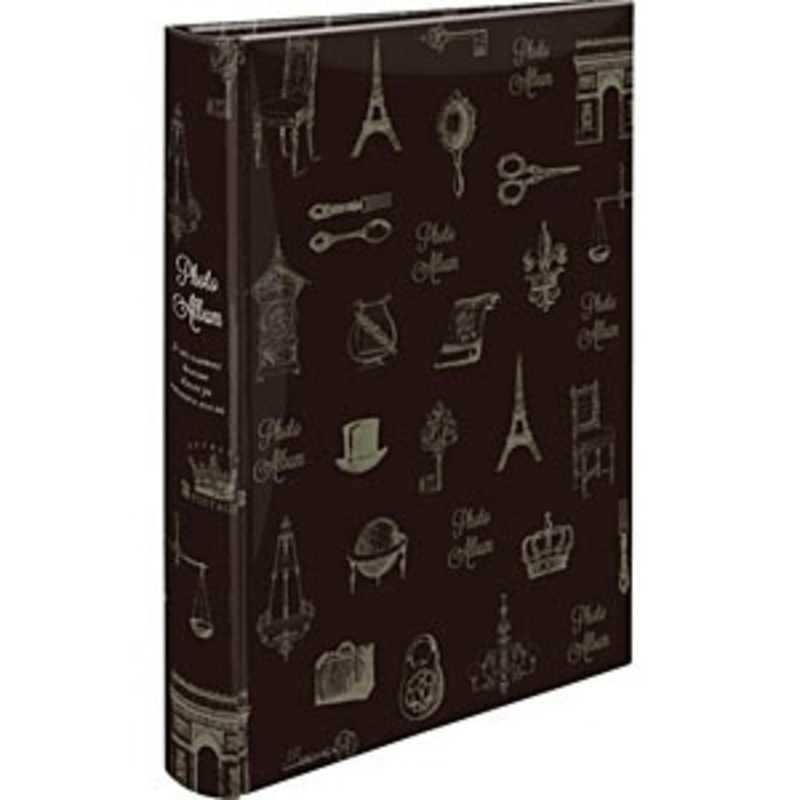 【商品解説】洋書の挿絵風イラストを使ったパターン柄の背丸ポケットアルバムです。【スペック】●型式：BPL‐240‐5‐D (ブラック)（BPL2405D）●JANコード：4902205367383本体サイズ(H×W×D)mm：295×225...