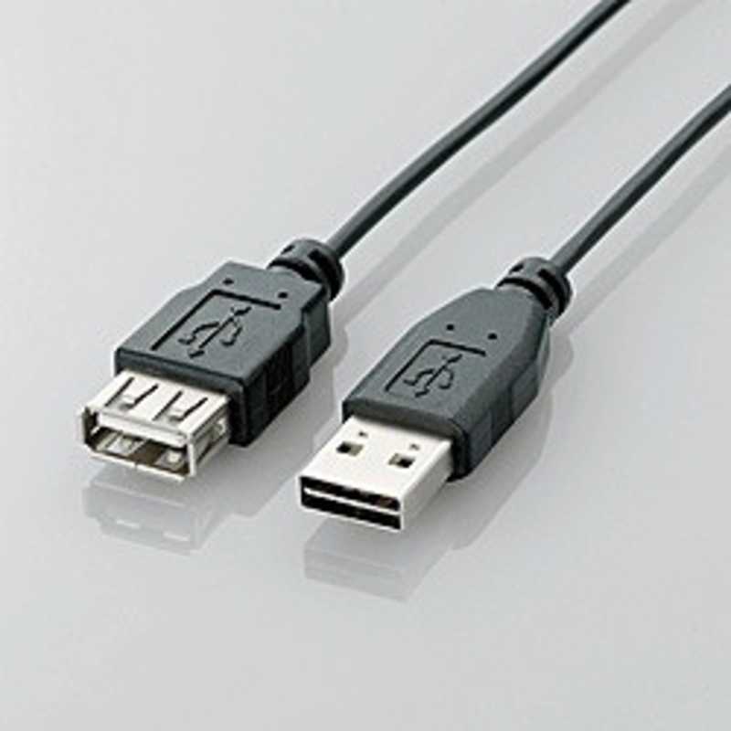 【商品解説】〔USB　TYPE−A（オス）⇔　USB　TYPE−A（メス）：USB　2．0〕USB2．0ケーブルを延長できる延長ケーブル。【AAタイプ】（3．0m・ブラック）●挿し込む向きを気にせず使える両面挿しUSBケーブル●サビなどに強...