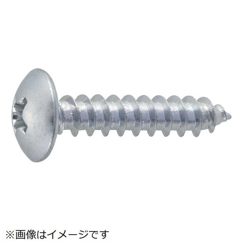 【商品解説】●頭部外径が大きい丸頭形状で、タップやナットを使用せず、下穴だけで締結ができる薄板鋼板用のねじです。●環境負荷の少ない三価クロメート品です。【仕様】寸法（mm）d×L：M4×20、質量（g）：149．9適合ドライバー　M3〜M5...