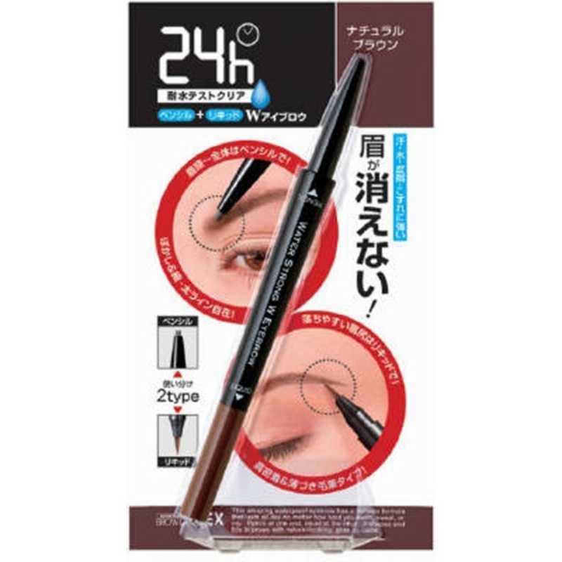 【商品解説】汗・水・皮脂をはね返す！24H耐水型、ペンシル＋リキッドが1本になったWアイブロウ。眉頭から眉全体のラインは、ペンシルで、落ちやすい眉尻は、精密なラインが描ける毛筆リキッドで。2本の合わせ技で美しくくずれ知らずの眉を作ります。明...