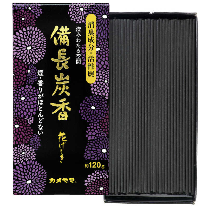 【商品解説】煙が少なく消臭成分配合の備長炭のお線香。煙も香りもほとんどないので、お線香が苦手という方やペットのいるご家庭にオススメ。【スペック】●型式：（ハナゲシキビンチョウタン）●JANコード：4901435924809この商品は宅配便で...