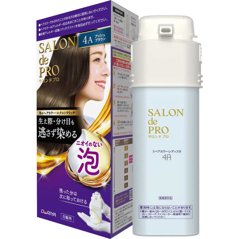 【商品解説】ニオイがなく、自分も周りも快適な泡タイプの白髪染めです。色持ち成分を配合した「浸透泡」が染料を素早く毛髪に届け、美しい髪色に仕上げます。まぜる手間のないワンプッシュ容器で簡単。残った分は次にとっておけます。【スペック】●型式：（...
